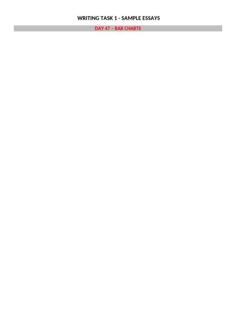 Writing Task 1 Sample Essays | PDF | Frog | Sugar