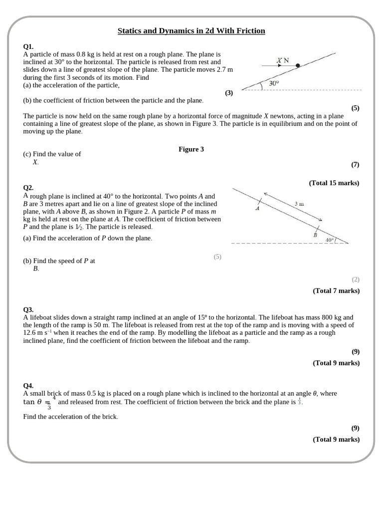 Mechanics - Forces and Friction | PDF | Force | Friction