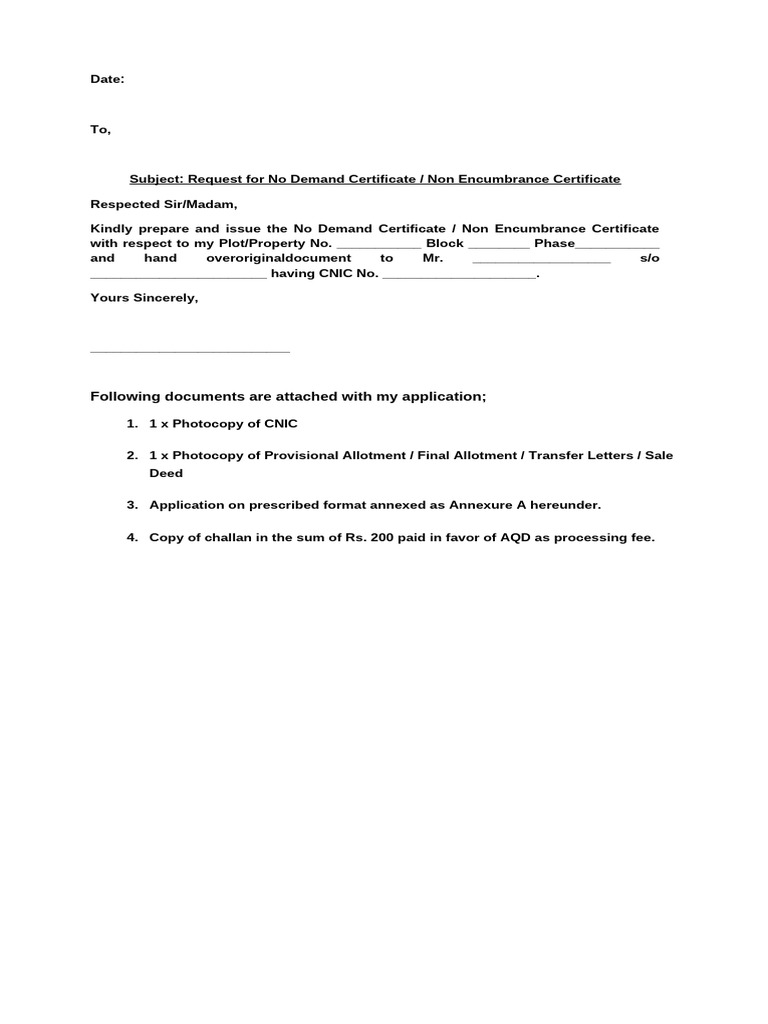 Application For NDC | PDF