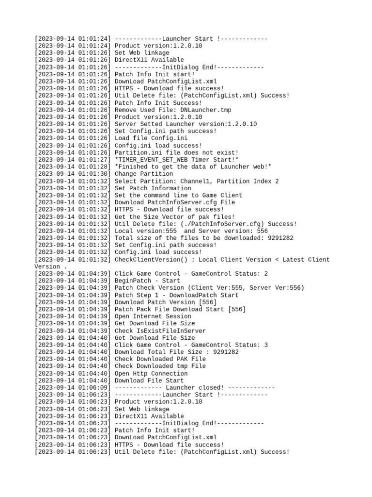 Game Launcher Patch Update Log | PDF | Computer File | Data Management