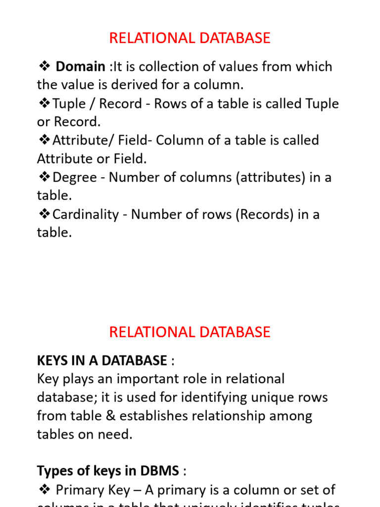 Understanding Relational Databases and SQL | PDF | Relational Model ...