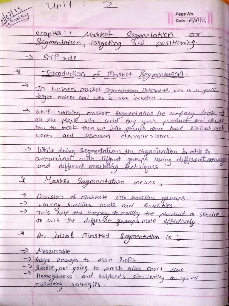 Marketing Unit 2 | PDF