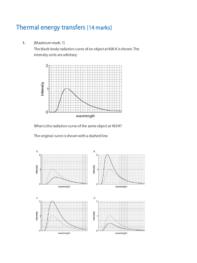 Thermal Energy Transfer Calculations | PDF