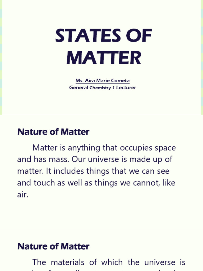Understanding States of Matter | PDF | Gases | Solid