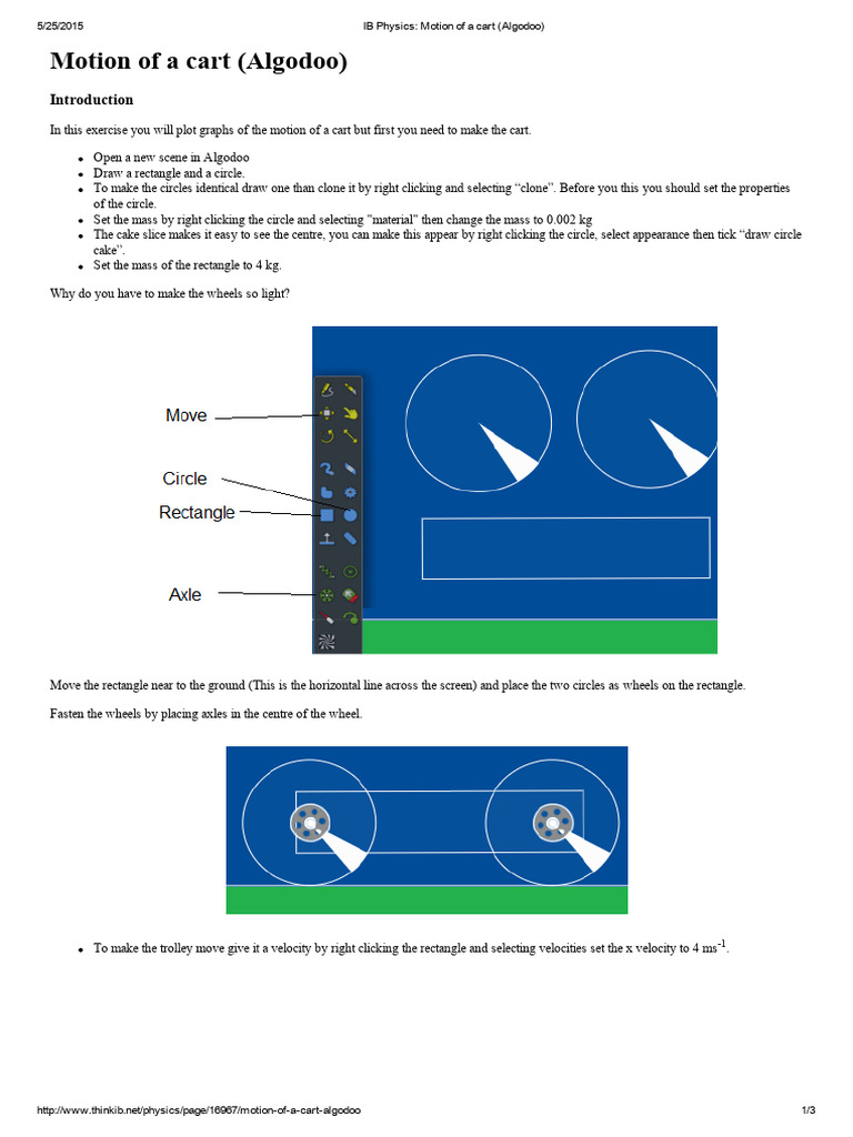 IB Physics Motion of a Cart | PDF | Velocity | Acceleration