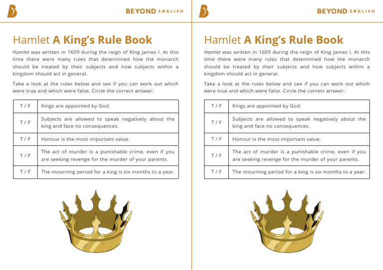 Hamlet's Rules for Kings and Subjects | PDF