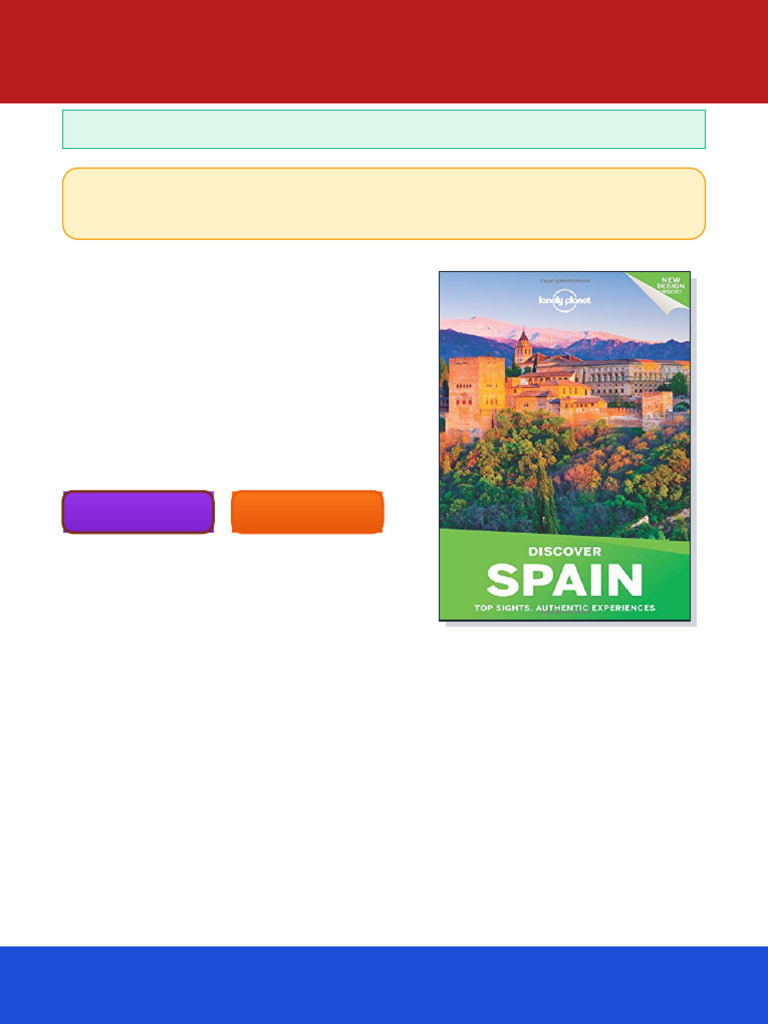 Discover Spain 5th Edition Coll. Ebook Advanced Reader Ebook | PDF ...