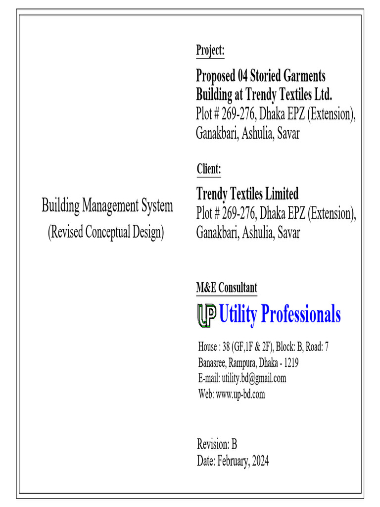 BMS Design for Trendy Textiles Building | PDF | Computer Engineering