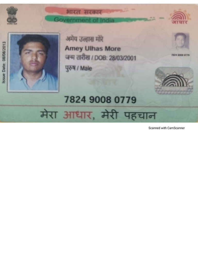 Amey Aadhar Card | PDF