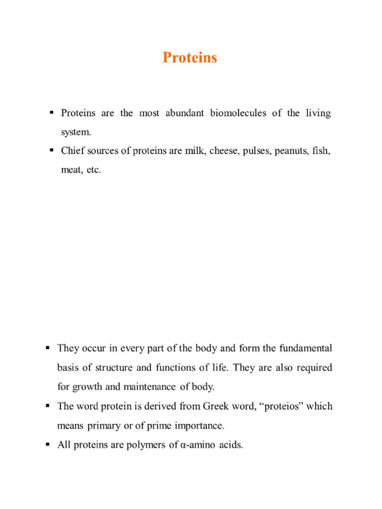 Notes Proteins 1 | PDF