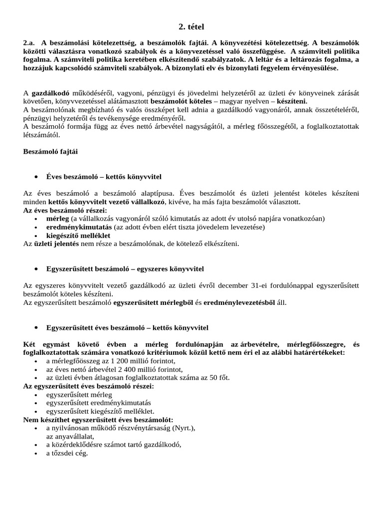Tétel | PDF