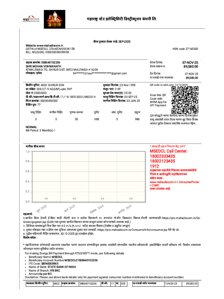 Mahavitaran---LT-E-Bill | PDF