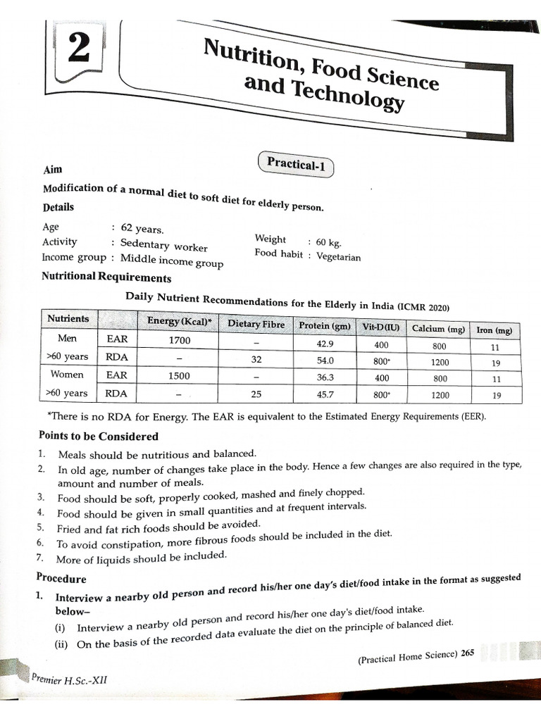 Home Science Practical | PDF