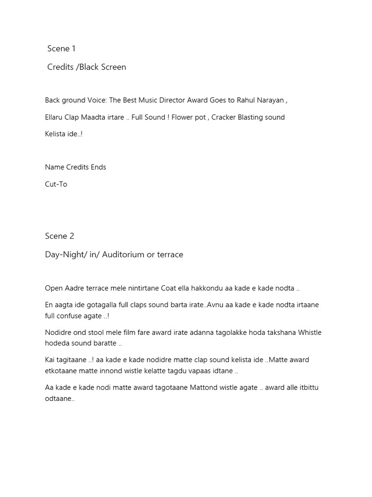 Award Ceremony Comedy Script | PDF