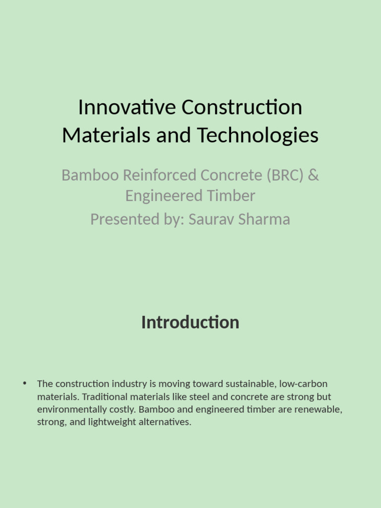 Sustainable Construction Materials: BRC & Timber | PDF | Concrete ...