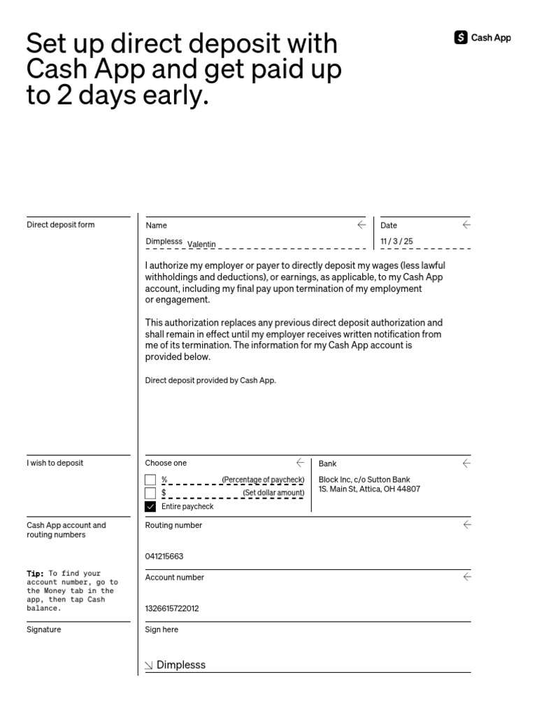 Direct Deposit Authorization Form | PDF