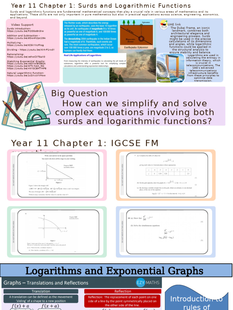 Logarithms and Exponential Graphs | PDF | Exponential Function | Logarithm