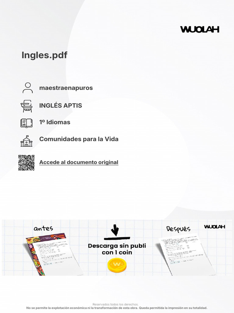 Wuolah Free Ingles | PDF