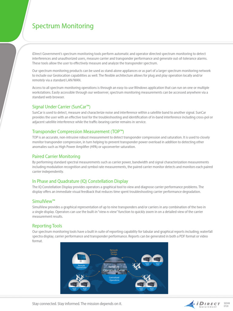 0720 Igt Prodsht Spectrum-Monitoring Nobleeds | PDF | Bandwidth (Signal ...