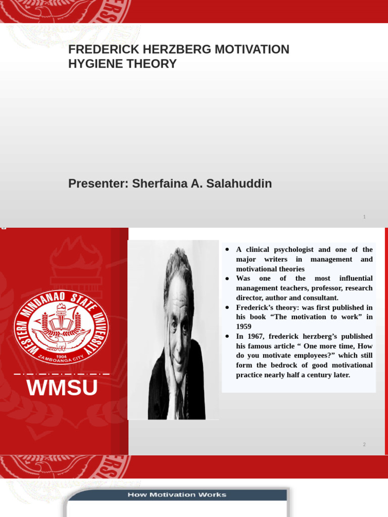 Federick Herzbergs Motivation Hygiene Theory | PDF | Motivational ...