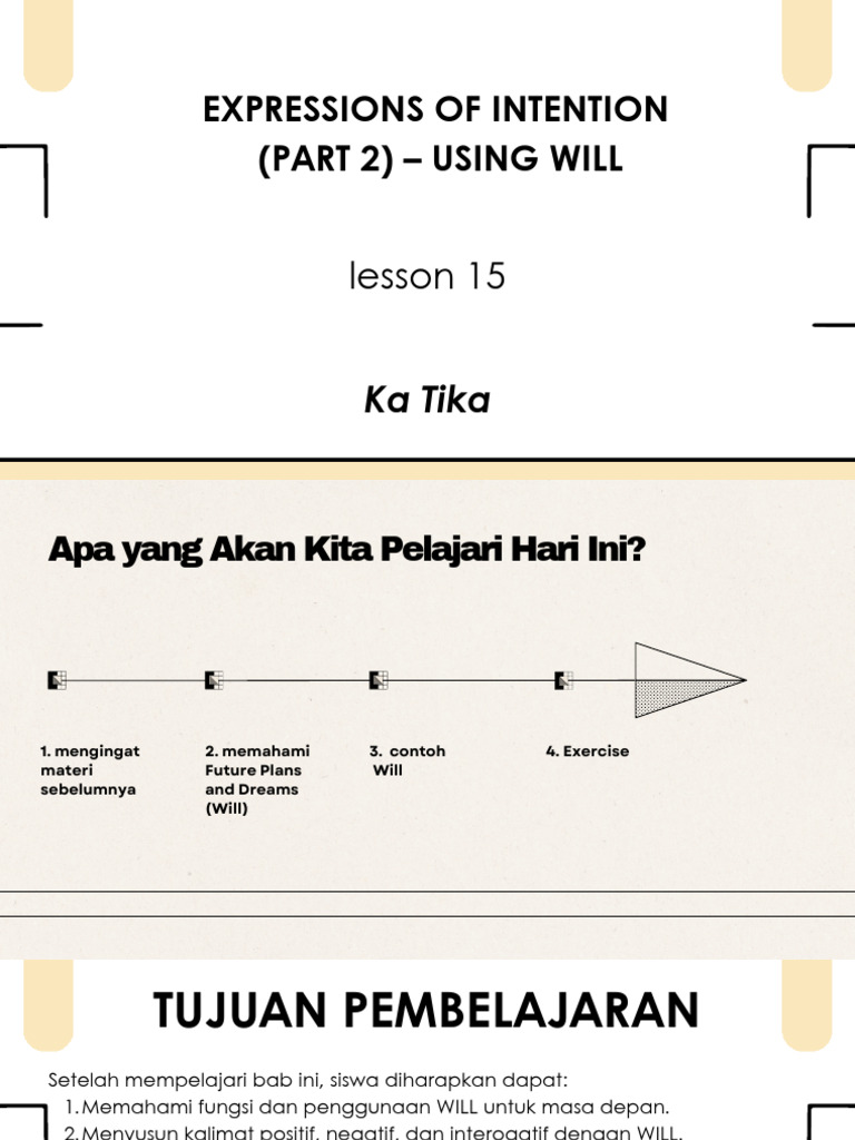 Using "Will" for Future Intentions | PDF