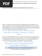 Oracle Fusion Tax Configuration Guide | PDF | Taxes | Invoice