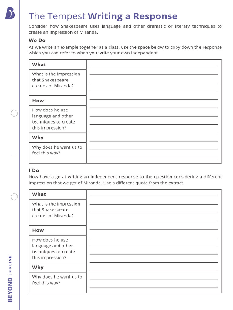 Analyzing Miranda in The Tempest | PDF