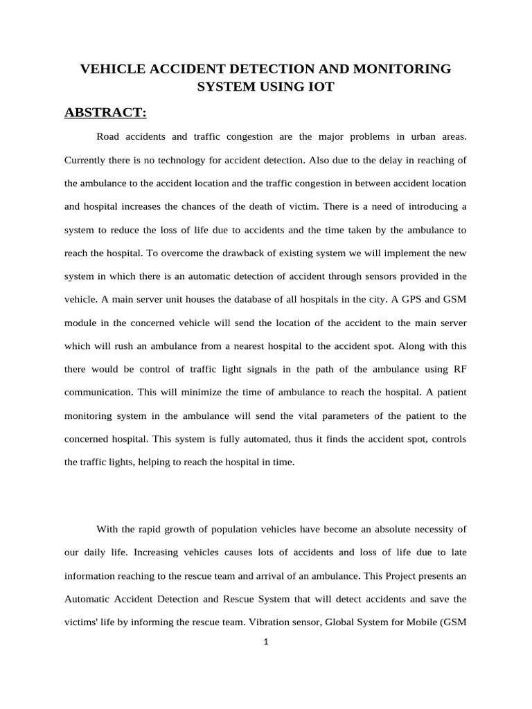 IoT Vehicle Accident Detection System | PDF | Relay | Direct Current