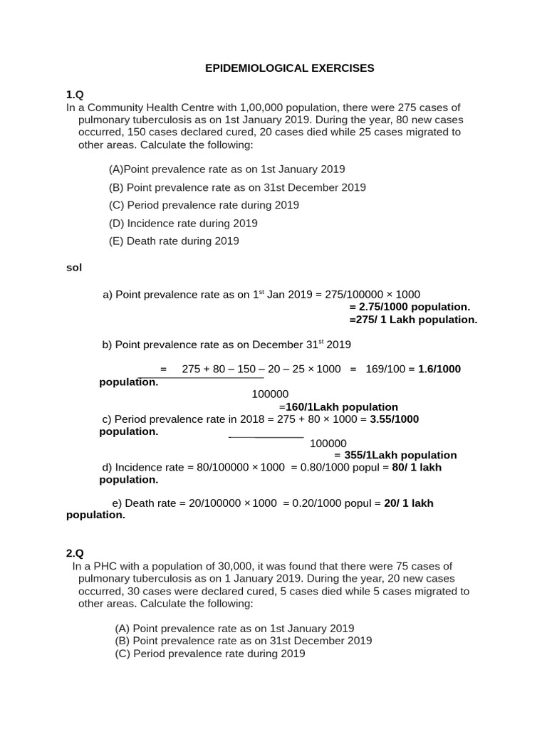 Epidemiological Analysis of Disease Rates | PDF | Sensitivity And ...