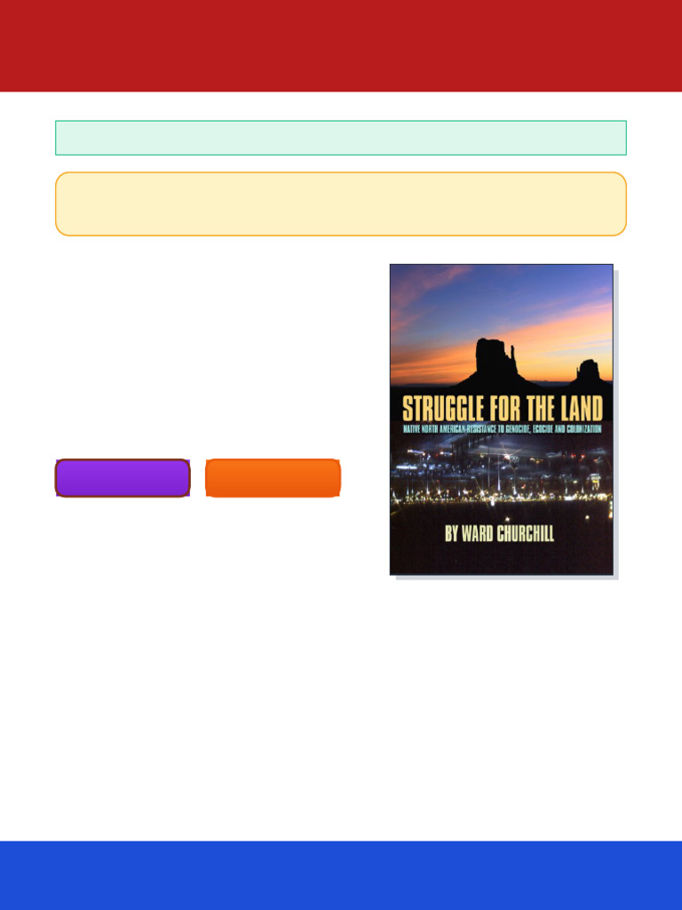 Struggle For The Land Native North American Resistance To Genocide ...