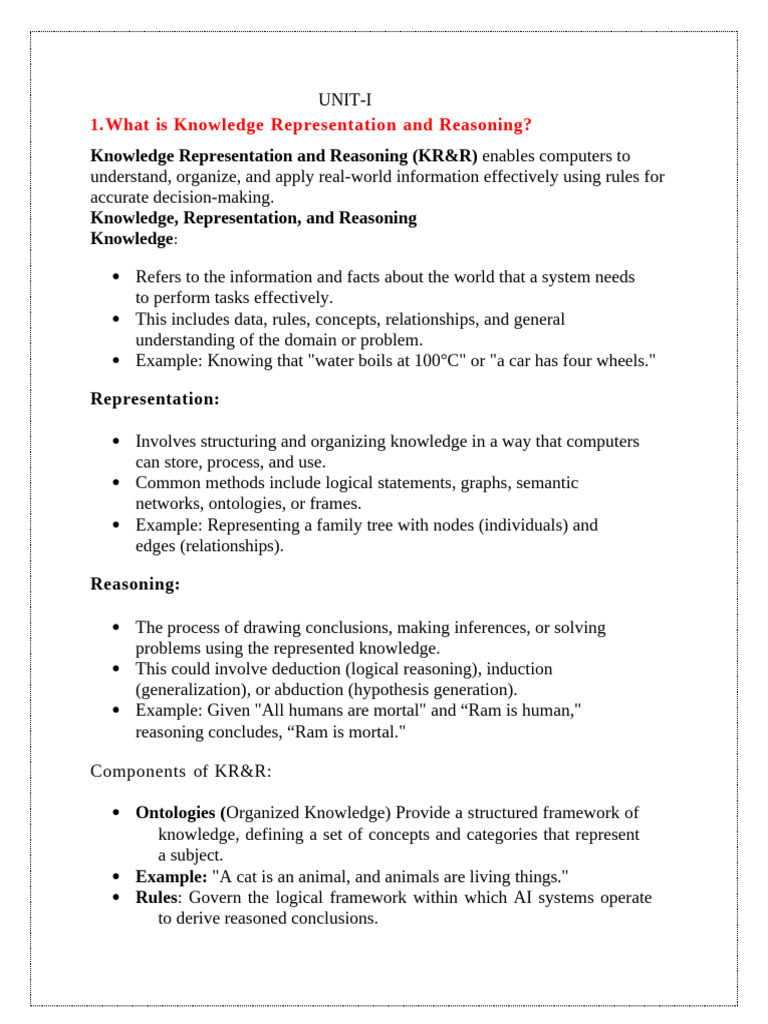 9.Kkr Notes.3-2 Semester (Knowledge Representation and Reasoning) | PDF ...