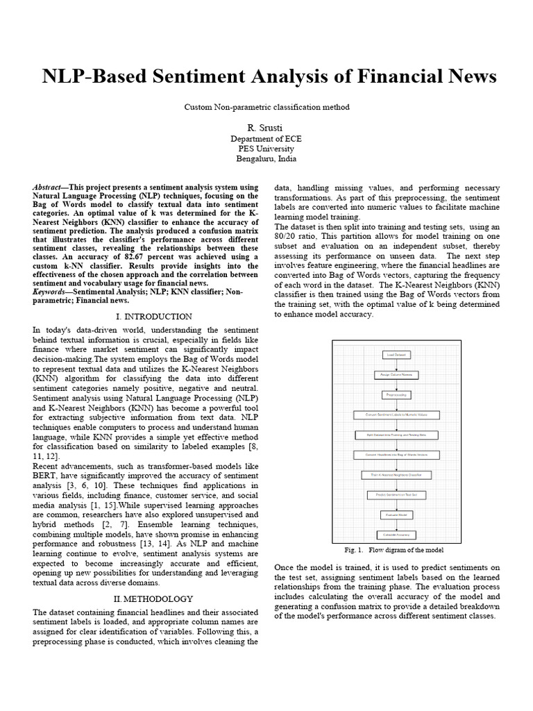NLP Based Sentiment Analysis of Financial News Custom Non Parametric ...