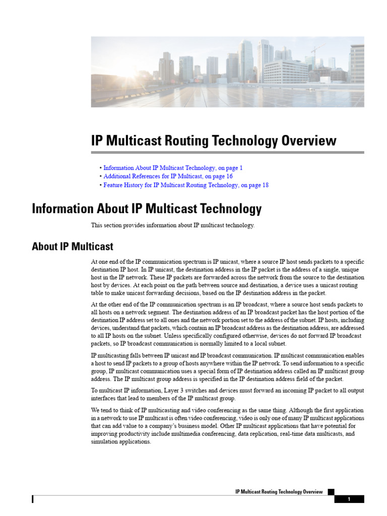 IP Multicast Routing Technology Guide | PDF | Ip Address | Multicast