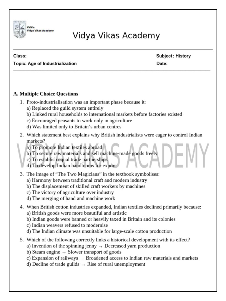 Industrialization in Colonial India: Key Concepts | PDF | Industrial ...