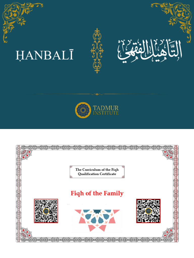 04 Fiqh of The Family - Tadmur Institute | PDF | Marriage | Wife