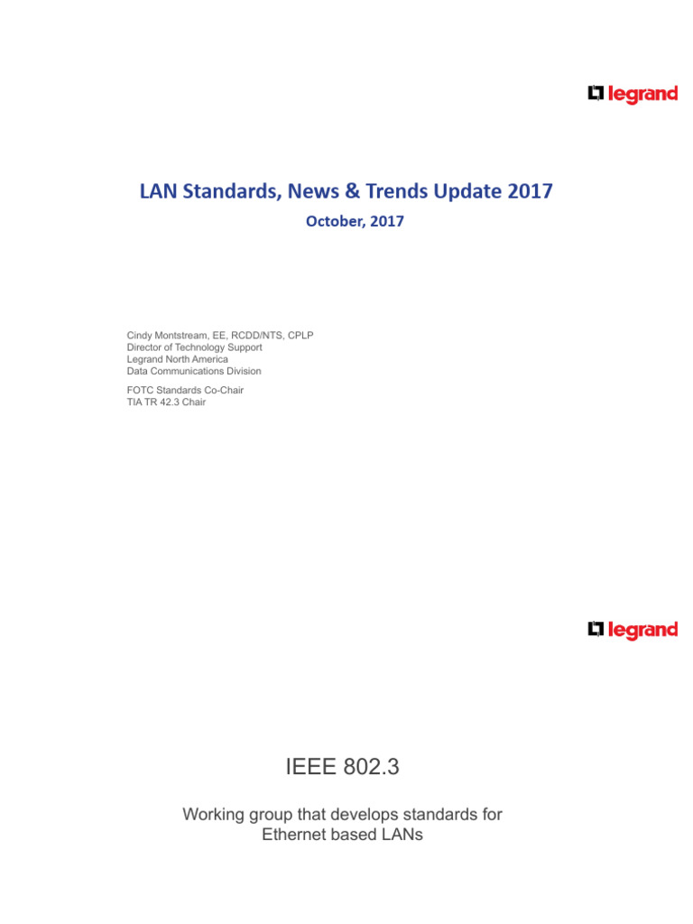 2017 LAN Standards Update Overview | PDF | Electrical Equipment ...