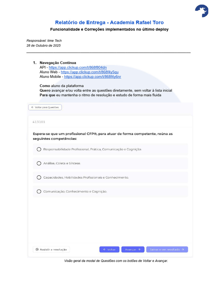 Relatório de Entrega - Deploy Outubro | PDF | Programas | Informática