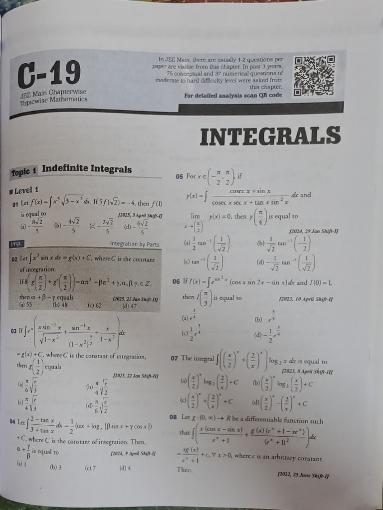 integral pyq | PDF