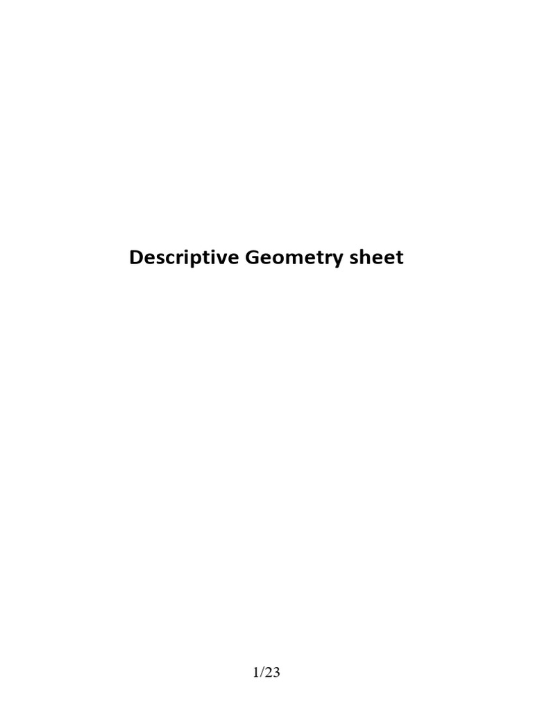 Descriptive Geometry Projections Guide | PDF | Euclid | Geometry