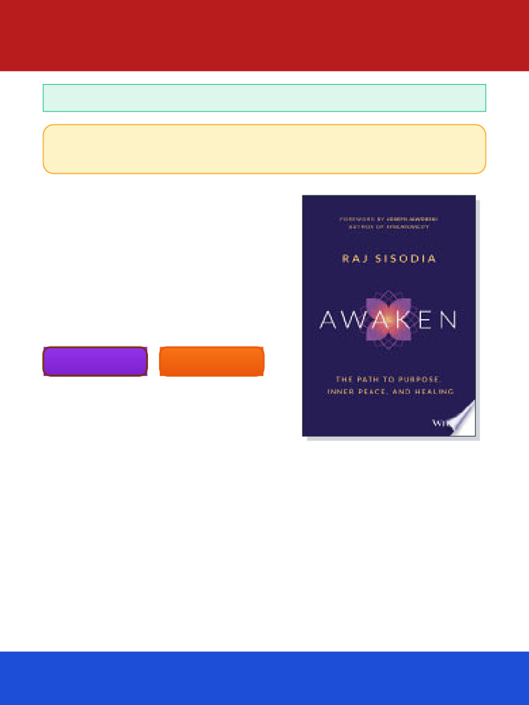 Awaken: The Path to Purpose, Inner Peace, and Healing Rajendra Sisodia ...