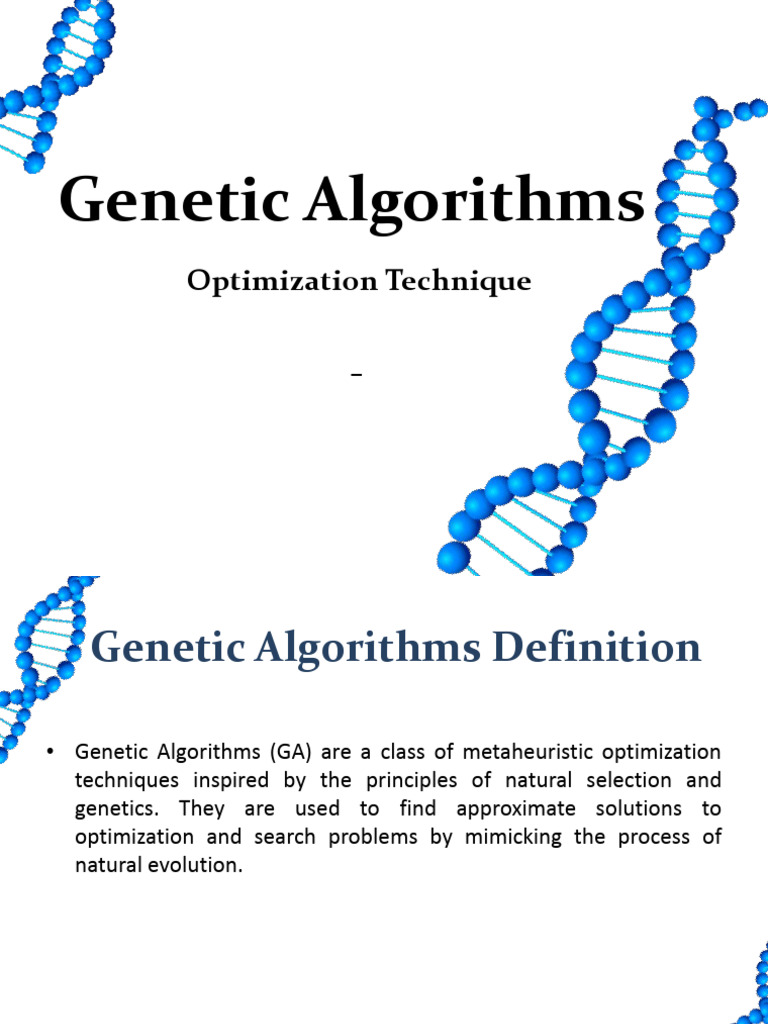 Genetic Algorithms Optimization | PDF | Genetic Algorithm | Genetics
