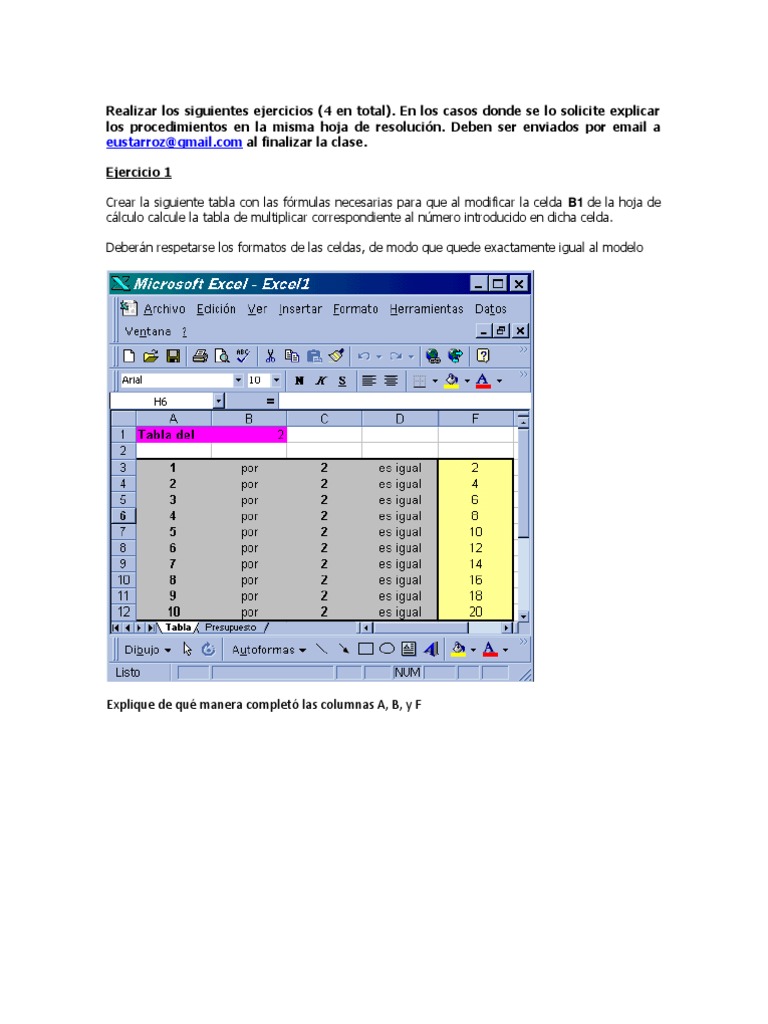 Ejercicios de Repaso Excel | PDF | Hoja de cálculo | Euro
