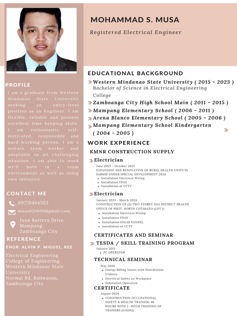 Mohammad Musa - Resume - 20251117 - 171301 - 0000 | PDF | Power ...
