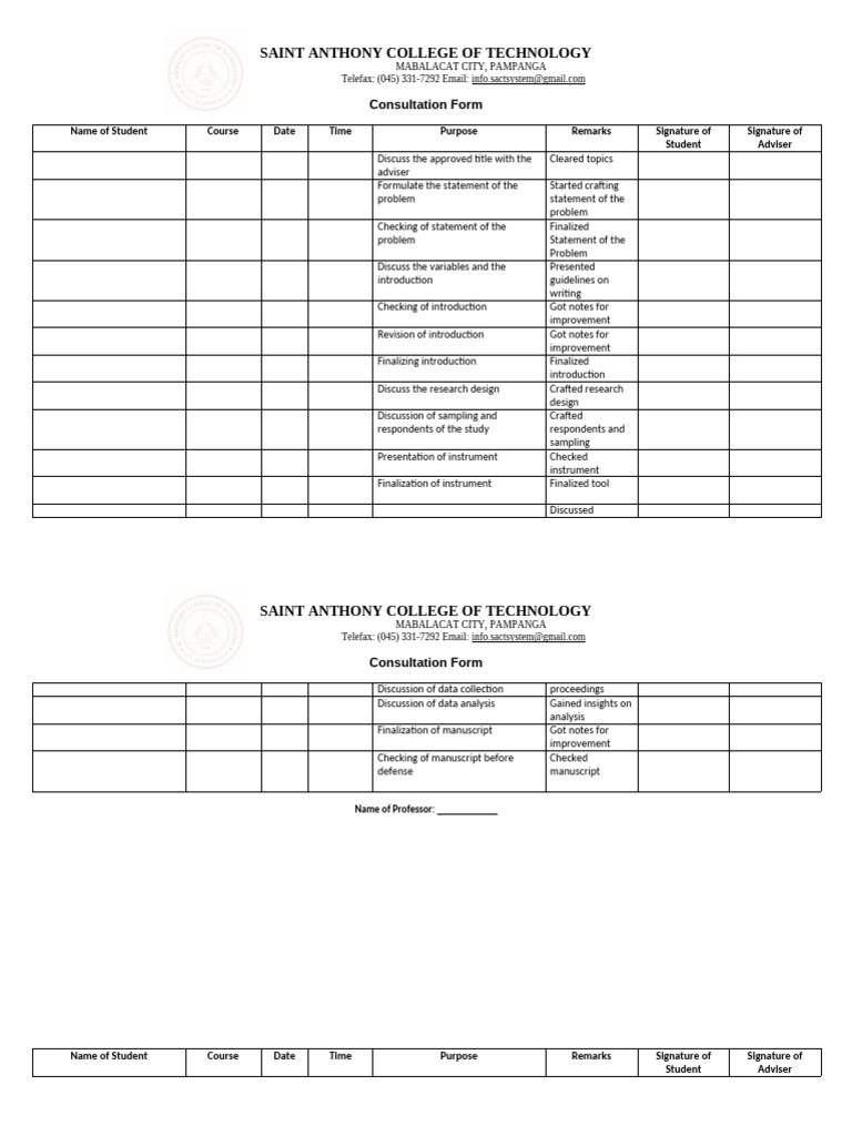 Consultation Samples | PDF | Methodology | Scientific Method