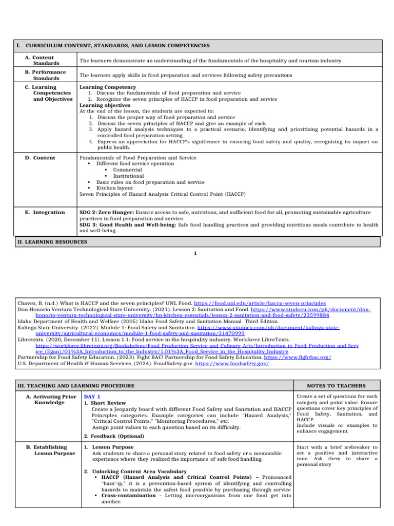 Food Safety and HACCP Fundamentals | PDF | Kitchen | Food Safety
