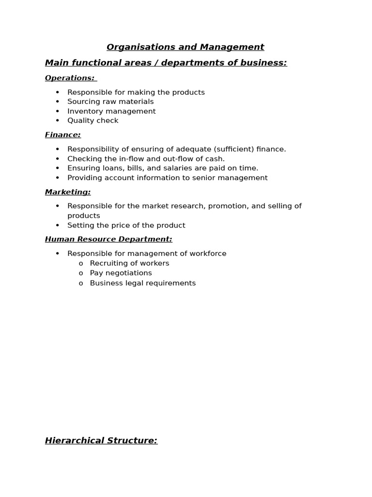 Organisation and Management | PDF | Hierarchy | Business Economics