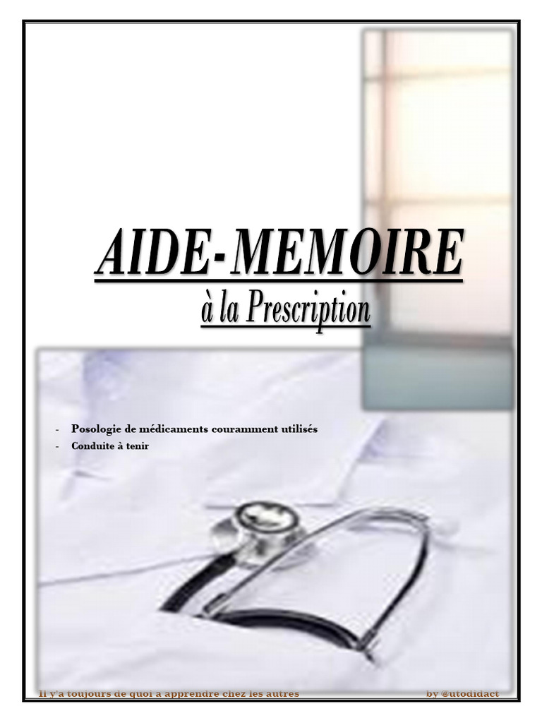Guide des Médicaments Courants et Posologies | PDF | Antalgique | Anti ...