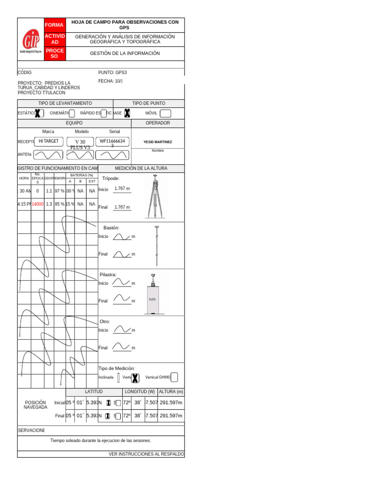 Ginfo-f-004-La Turua_ Base Gps1 y Gps2 | PDF | Sistema de ...