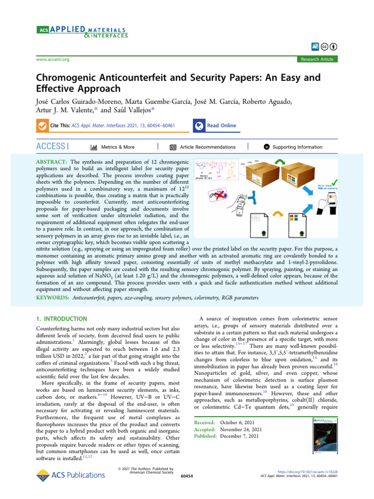 Chromogenic Security Papers Explained | PDF | Differential Scanning ...