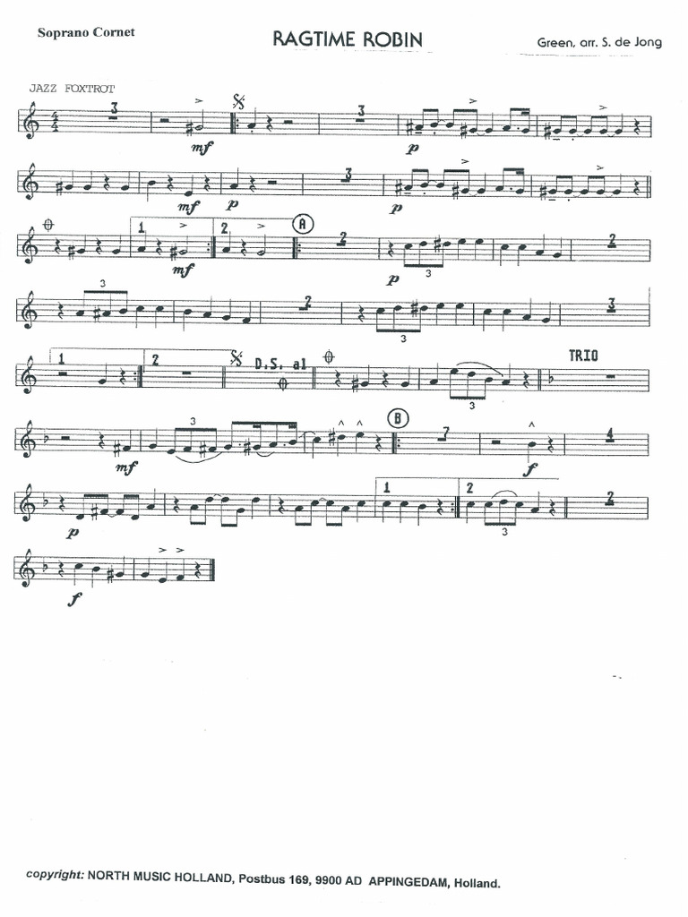 Ragtime Robin - 01 Eb Cornet | PDF